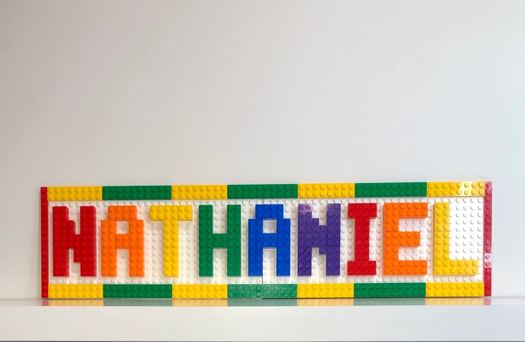 Custom NAME SIGN Made With LEGO® Bricks and Plates / Door or Wall Sign ...