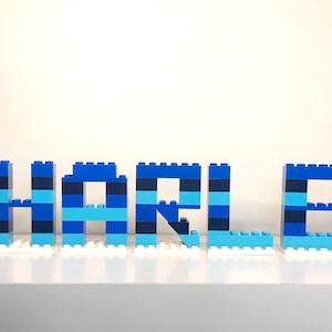 NAME SIGN Letters Made With LEGO® Bricks and Plates - Desk Name Plate ...
