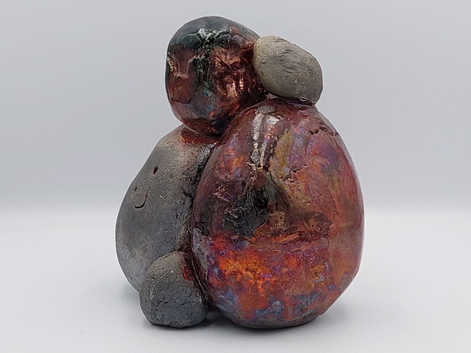 Raku Ceramic Pebbles Figure With Smiling Face Stylized Human Figure - Etsy