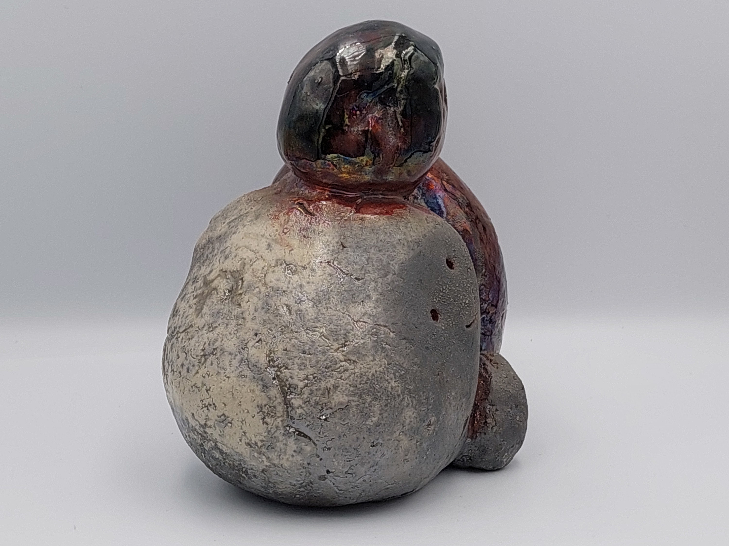 Raku Ceramic Pebbles Figure With Smiling Face Stylized Human Figure - Etsy