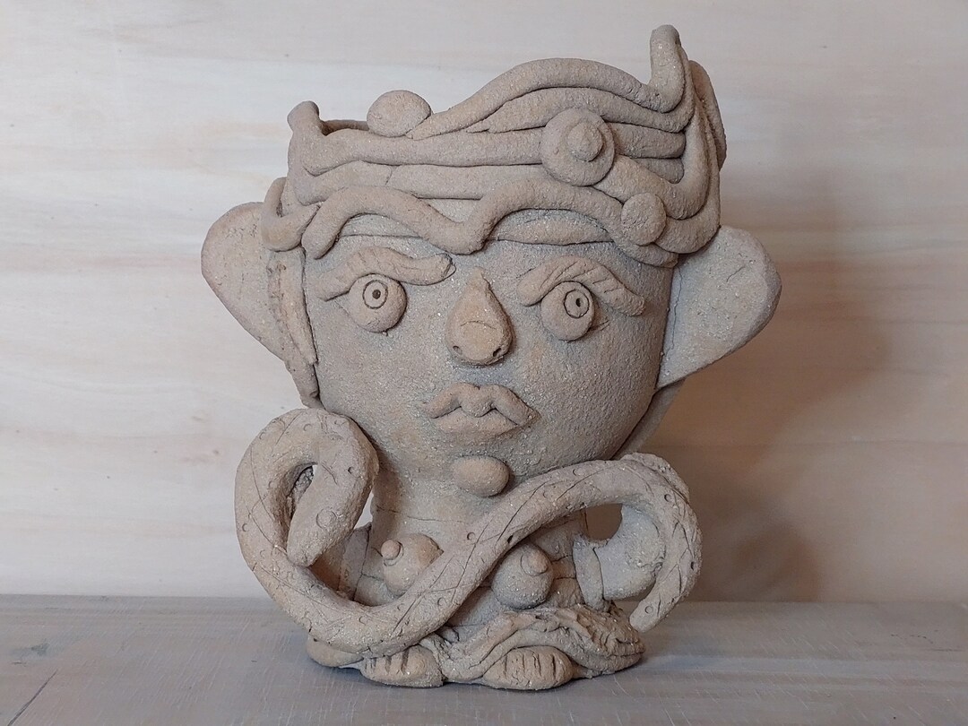 Mother of Snakes - Ceramic Sculpture Which You Can Use for Plants or ...