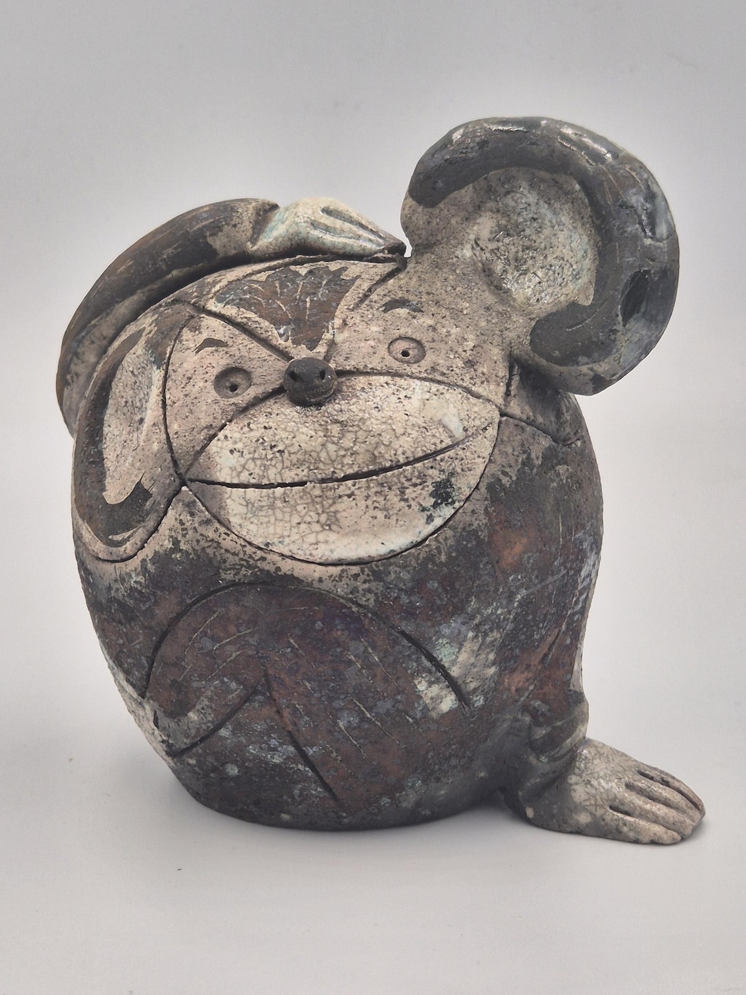 Raku Ceramics Box - Monkey - Etsy
