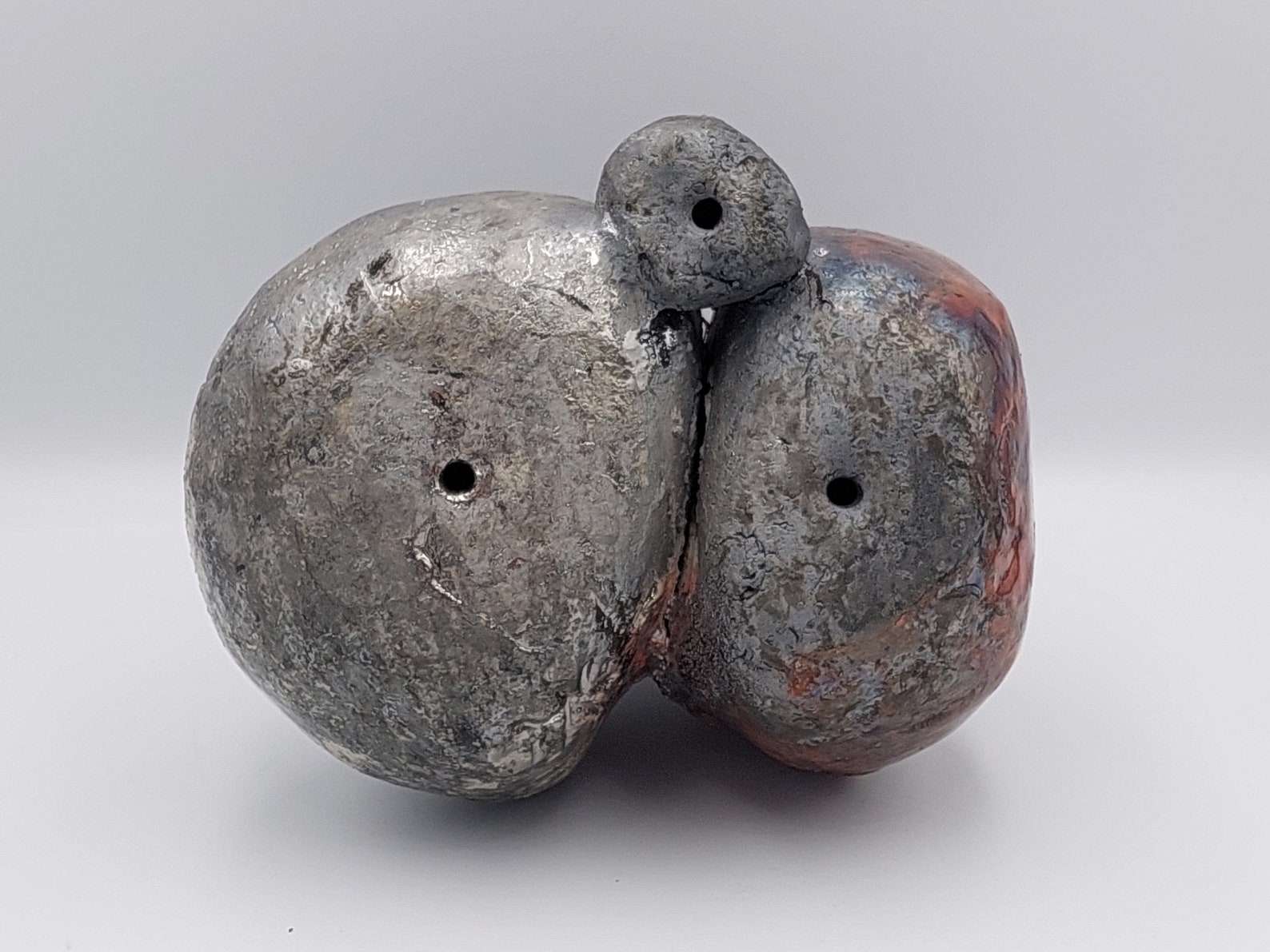 Raku Ceramic Pebbles Figure With Smiling Face Stylized Human Figure - Etsy