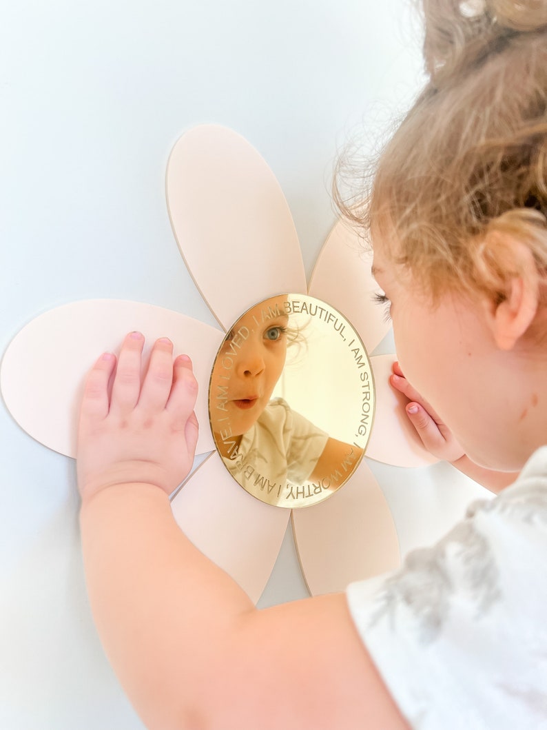 Flower Wall Affirmation Mirror Love Yourself Daily - Etsy