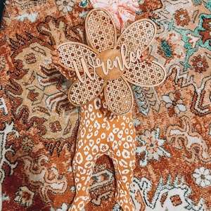 11” Rattan Daisy, Boho Daisy, Nursery Sign, Farmhouse Style ...