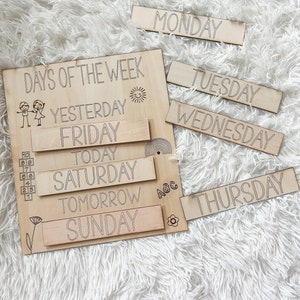 Days of the Week Board , Learning Board | Montessori Learning ...