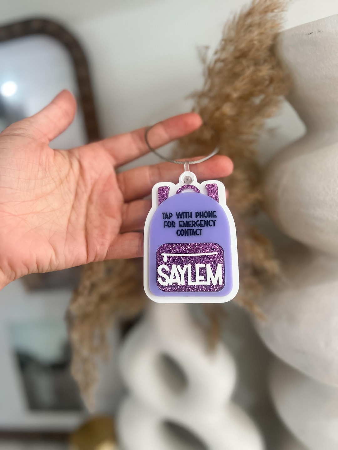 Emergency Contact Backpack Tag, Bag Tag, Book Bag Tag, Scan Tag, NFC ...