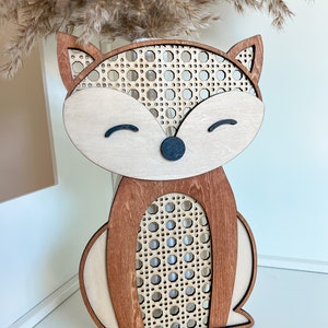 Rattan Fox, Finished Product Rattan Fox, Nursery Decor, Boho Nursery ...
