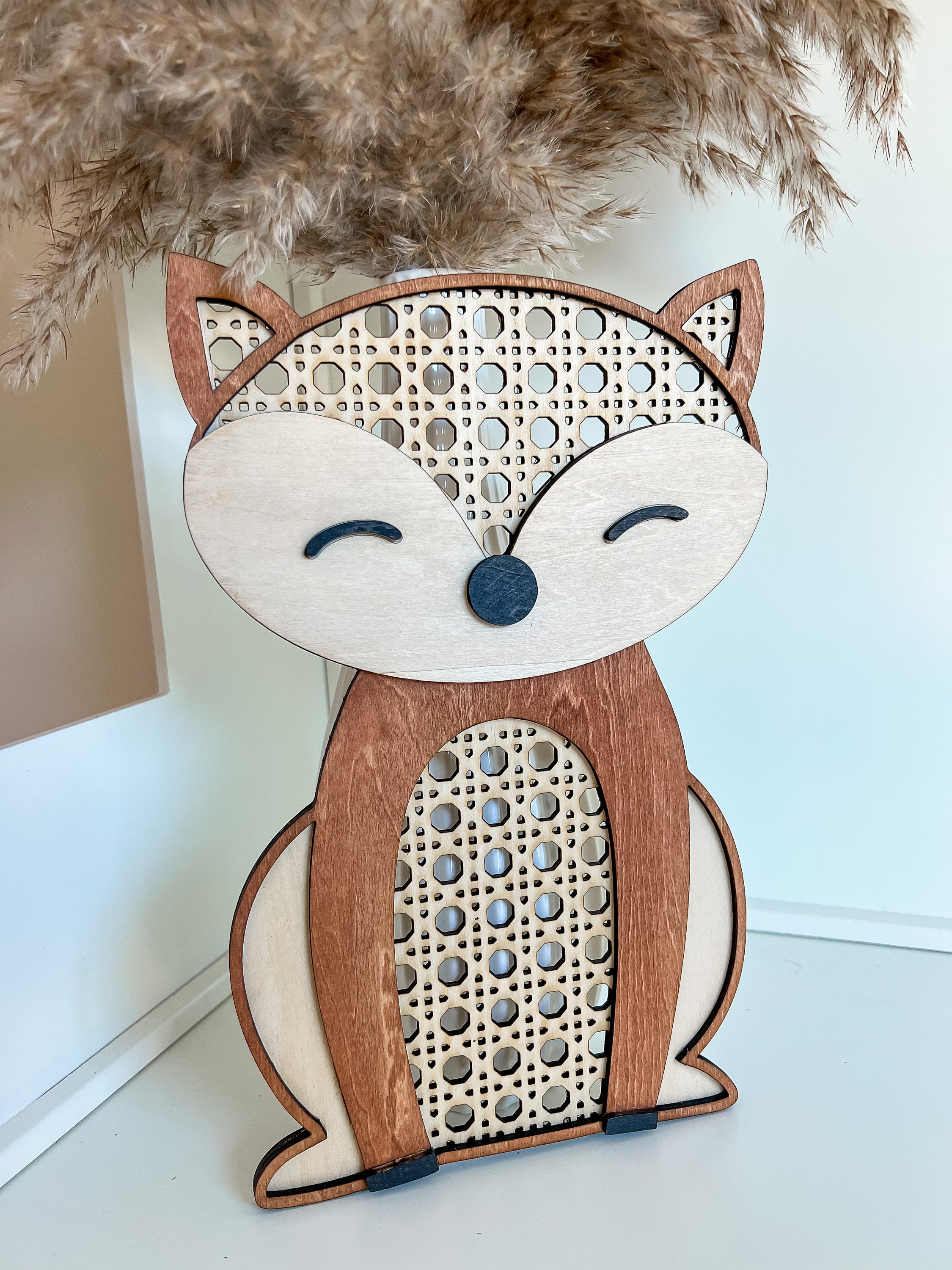 Rattan Fox Finished Product Rattan Fox Nursery Decor Boho - Etsy
