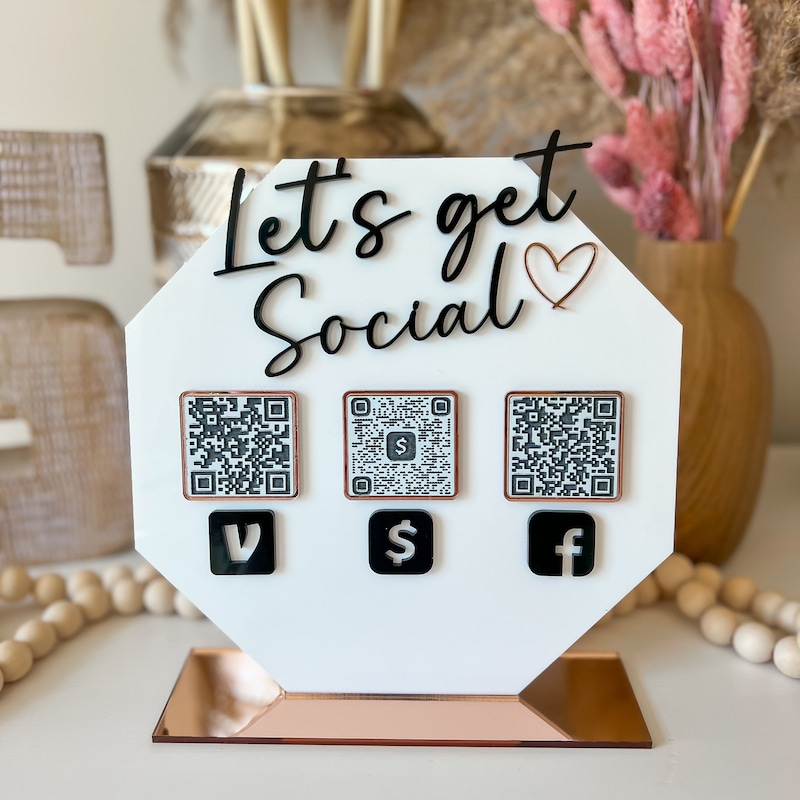 Lets Get Social Sign - Etsy