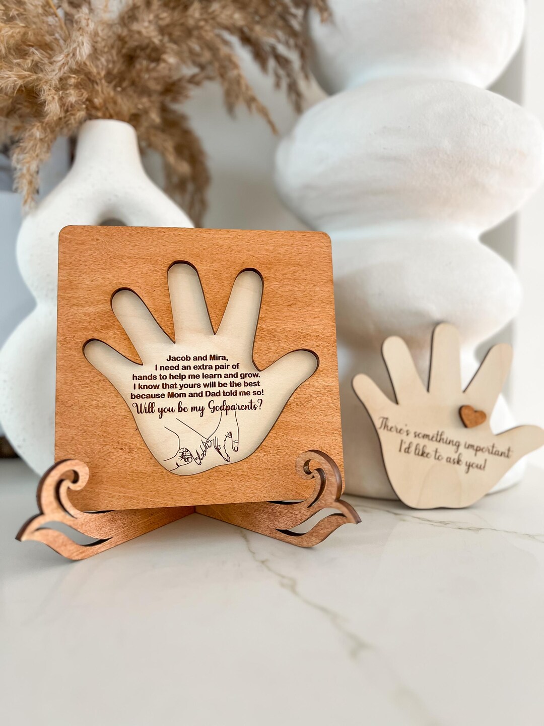 DIGITAL FILE, Godparents Sign, Handprint Godparents Sign, Card for ...