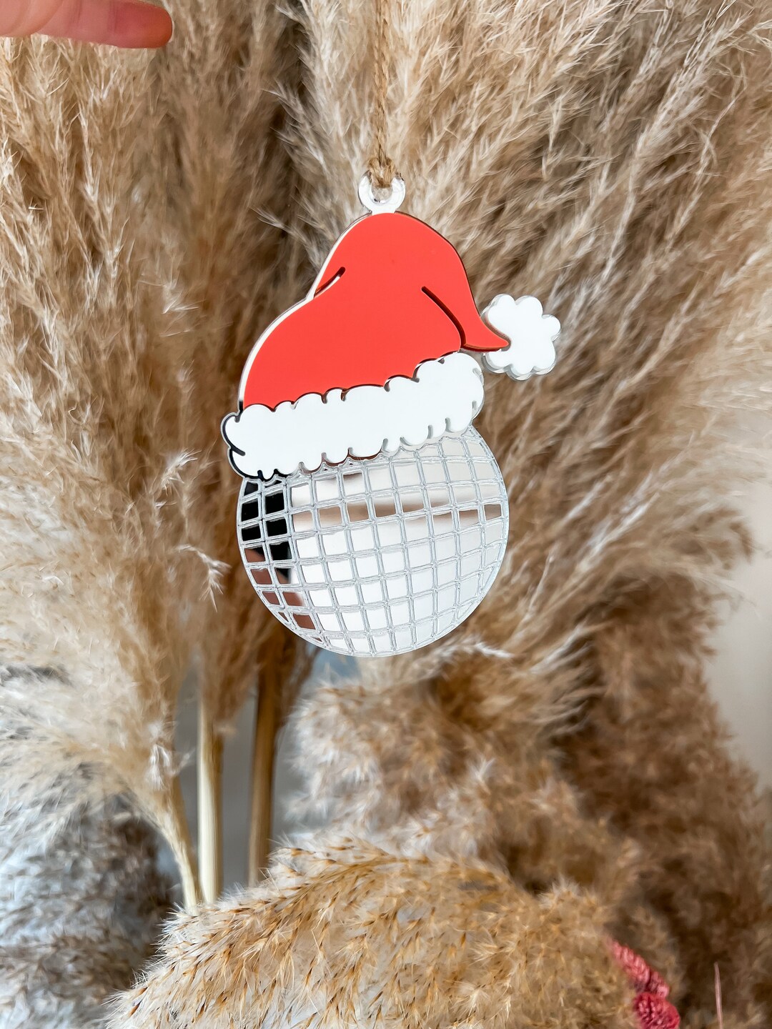 Disco Ball Santa Ornament, Ornament Disco Ball, Retro Ornament ...