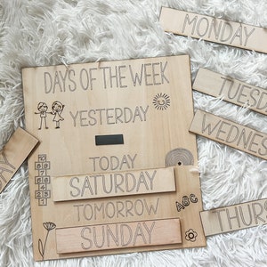 Days of the Week Board , Learning Board | Montessori Learning ...