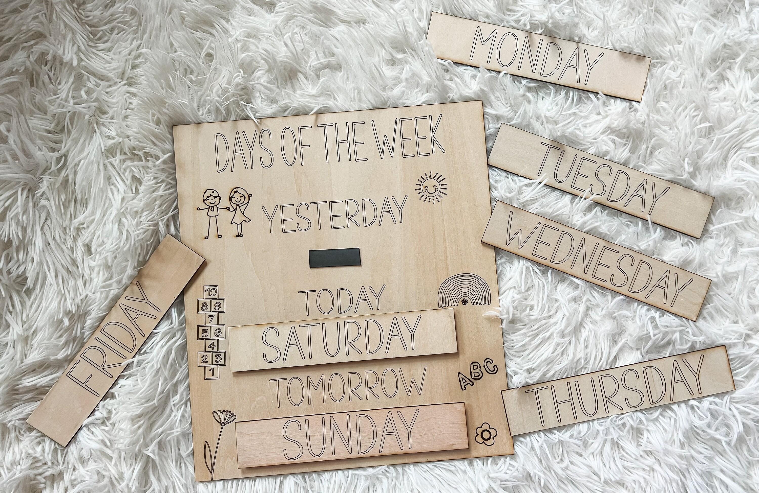 Days of the Week Board , Learning Board | Montessori Learning ...