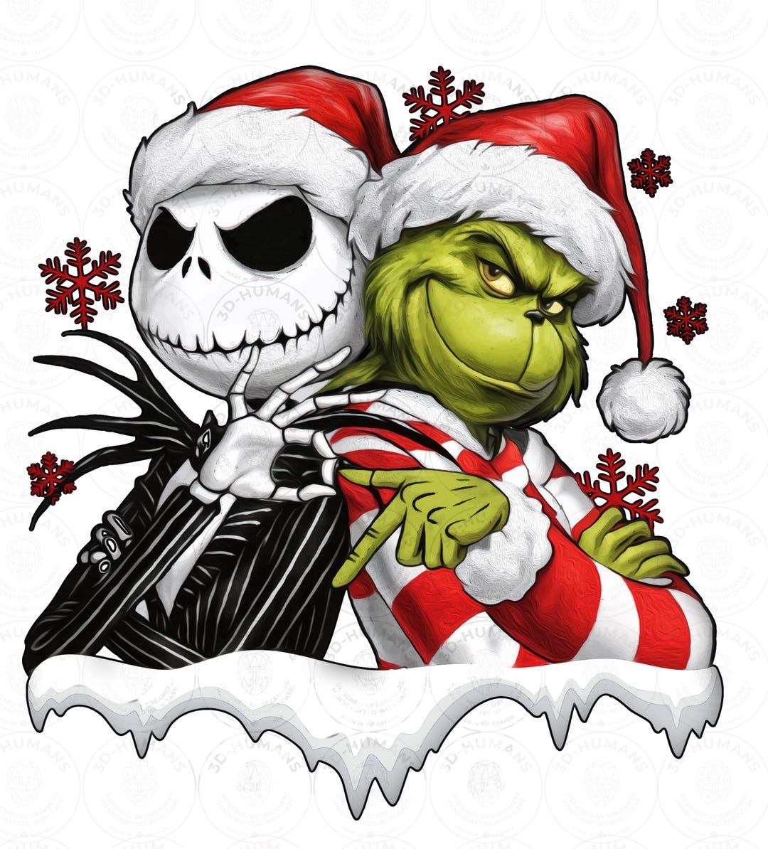 Parody PNG Green Grumpy & Skeleton Christmas Sublimation Design, Funny ...