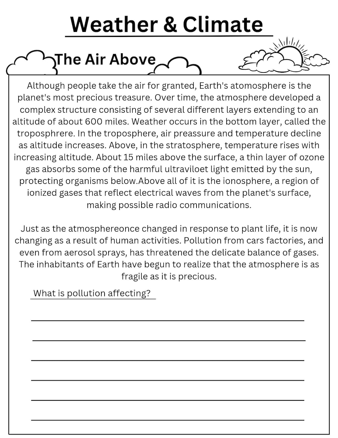 Science Lesson: Weather and Climate (bundle #1/2) - Etsy
