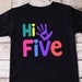 5th Birthday Shirt, Hi Five Shirt, Kids Birthday Shirt,5th Birthday ...