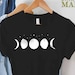 Moon Phases Shirt, Moon Lover Gift, Graphic Moon Shirt, Celestial Shirt ...