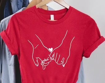 Holding Hands Couple Shirt - Etsy