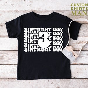 3rd Birthday Boy Shirt, Third Birthday Toddler Shirt, 3 Year Old Boy ...