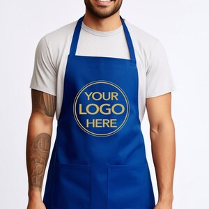 Custom Apron, Logo Apron, Personalized Apron Gift for Women and Men, Apron With Pockets, Kitchen ...