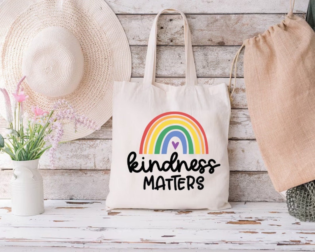 Kindness Matters Tote Bag,teacher Tote Bag,be Kind Tote Bag,canvas Tote ...