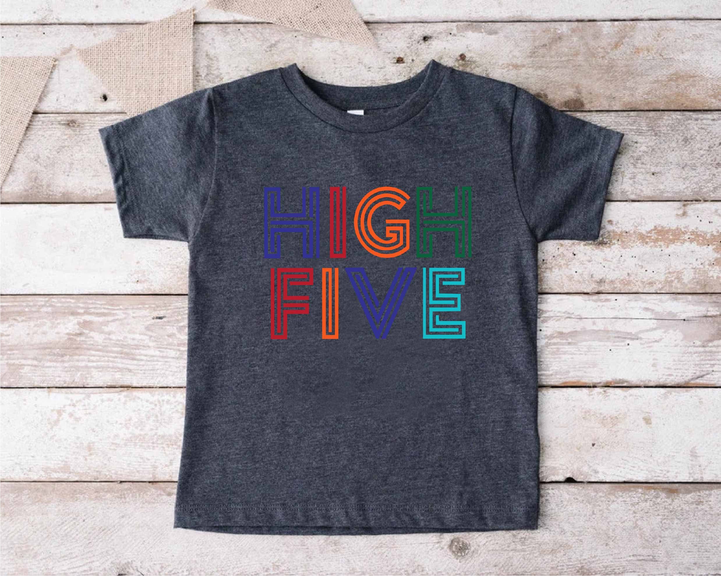 High Five Shirt,fifth Birthday Shirt, Kids Birthday Shirt,5th Birthday ...