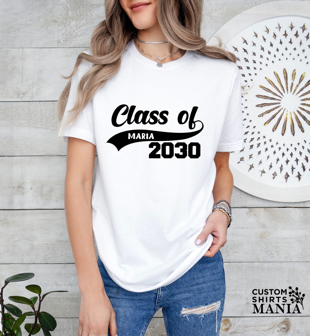 Custom Class of 2030 Shirt, Custom Graduation Shirts, Senior 2030 ...