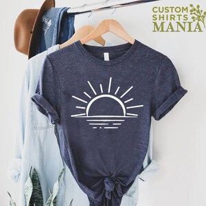 Sunrise Sunset Shirt,sun Ocean Shirt,retro Summer Shirt,beach Shirt ...