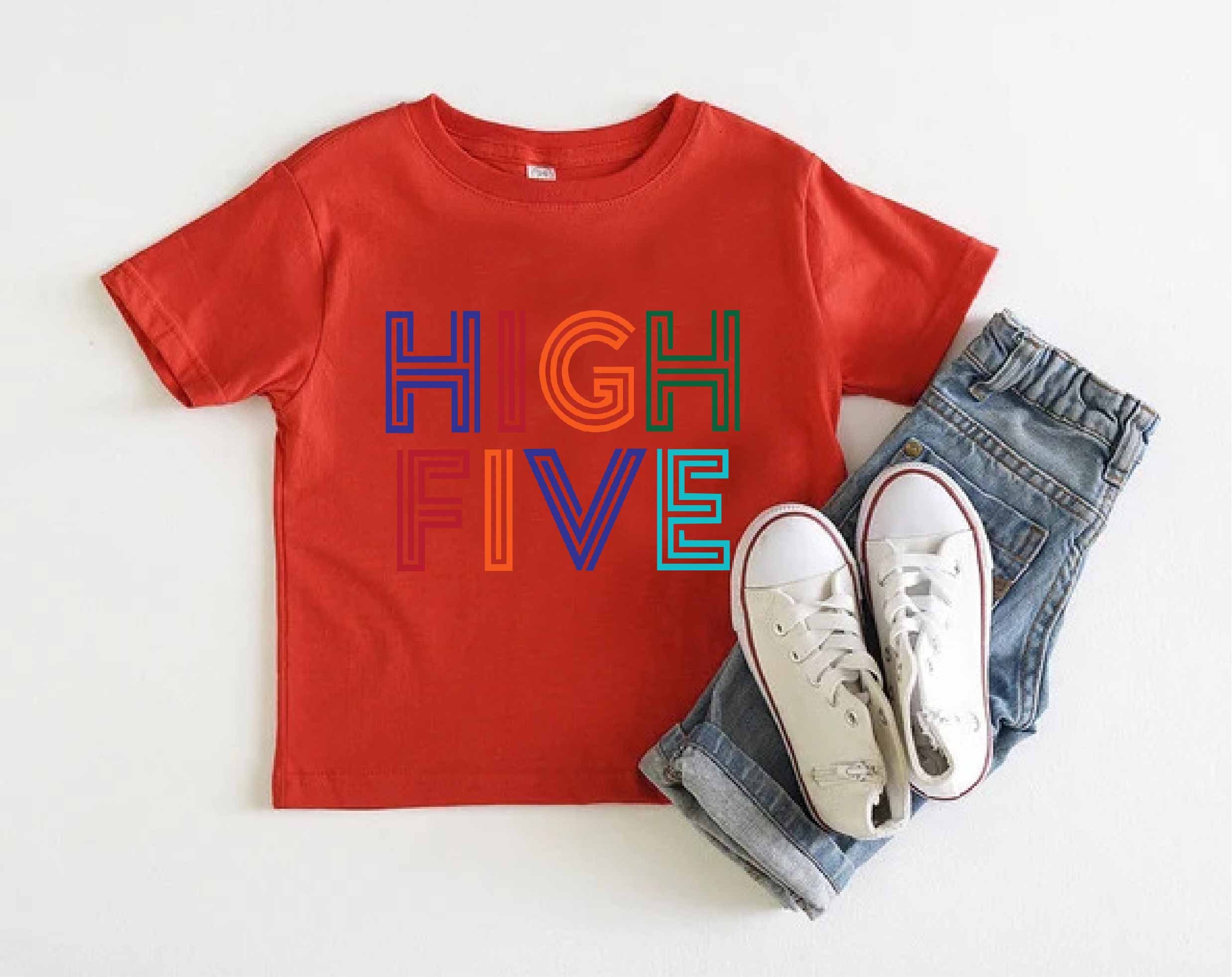 High Five Shirt,fifth Birthday Shirt, Kids Birthday Shirt,5th Birthday ...