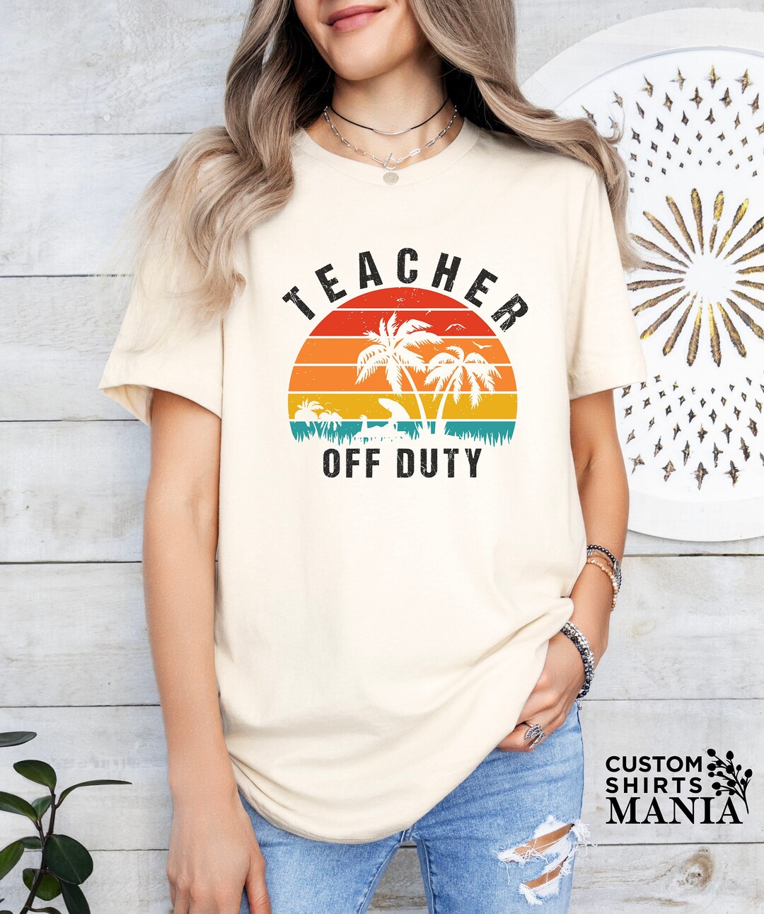 Teacher off Duty Shirt, Teacher Summer Break Shirt, Sumer School Shirt ...