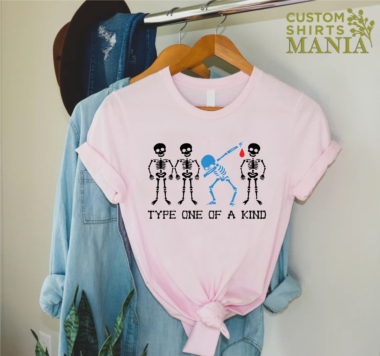 Funny Diabetes Shirt, Dancing Skeleton Diabetes Shirt, T1D Shirt ...