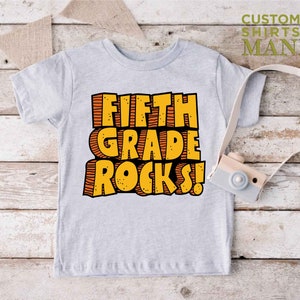 5th Grade Rocks T-shirt, 5th Grade Teacher Shirt, Fifth Grade Shirt ...