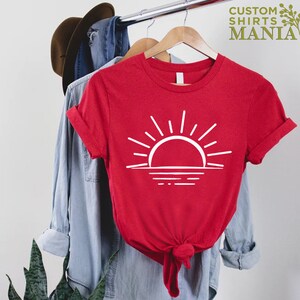 Sunrise Sunset Shirt,sun Ocean Shirt,retro Summer Shirt,beach Shirt ...