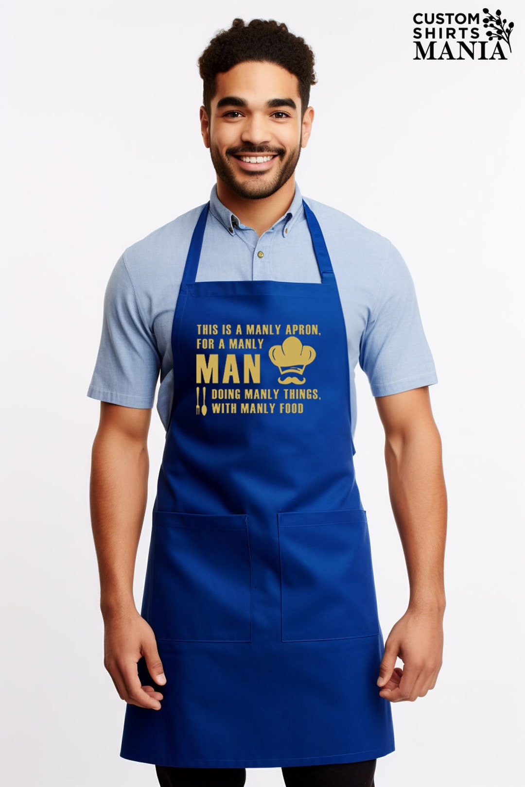 This is a Manly Apron,funny BBQ Apron,barbecue Apron,gift for Men Apron ...