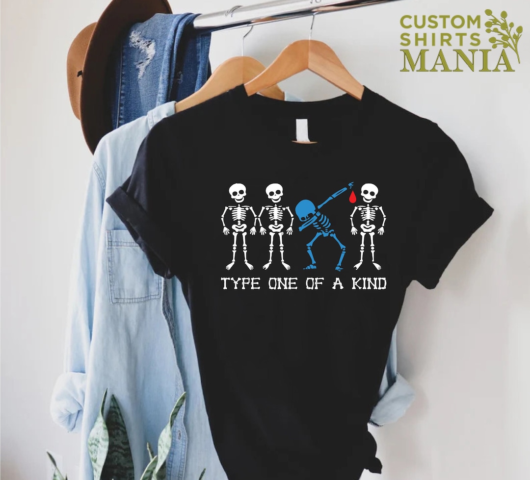 Funny Diabetes Shirt, Dancing Skeleton Diabetes Shirt, T1D Shirt ...