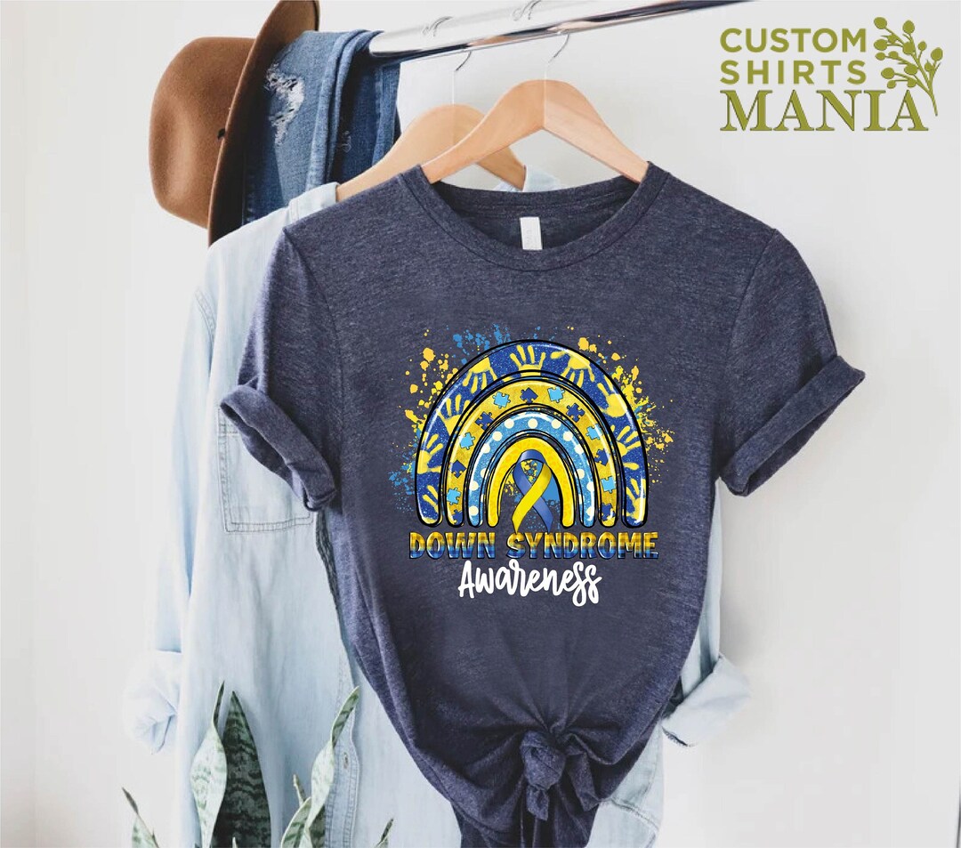 Down Syndrome Rainbow Awareness Shirt, Down Syndrome Awareness Gift ...