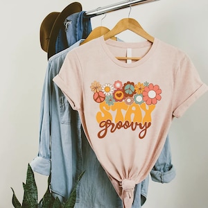 Stay Groovy Shirt, Retro Stay Groovy Shirt,hippie 70s Summer Tee ...