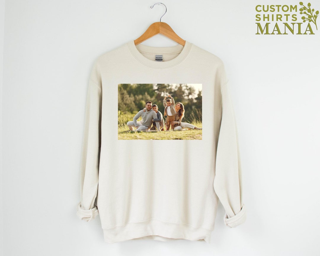 Custom Photo and Text Sweatshirt,personalized Picture Sweater,photo ...
