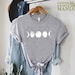 Moon Phases Shirt, Moon Lover Gift, Graphic Moon Shirt, Celestial Shirt ...