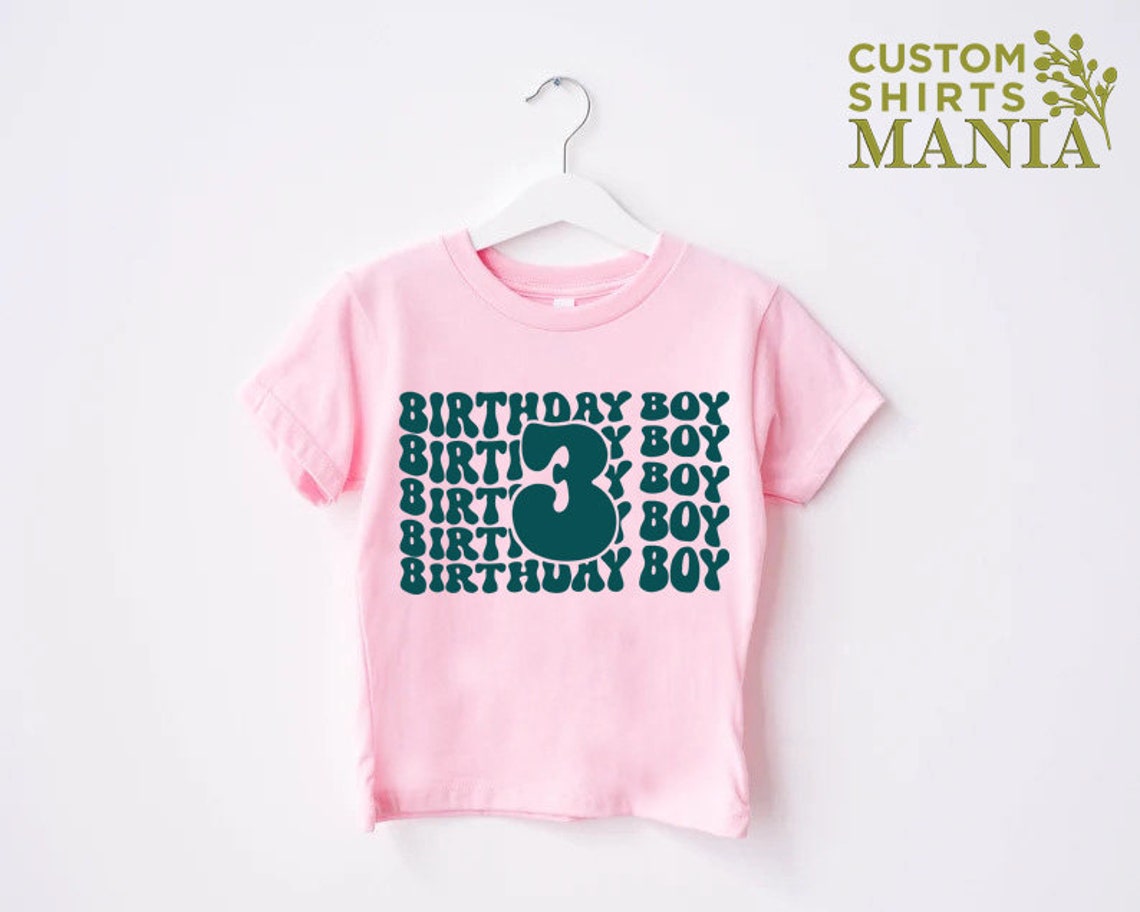 3rd Birthday Boy Shirt, Third Birthday Toddler Shirt, 3 Year Old Boy ...