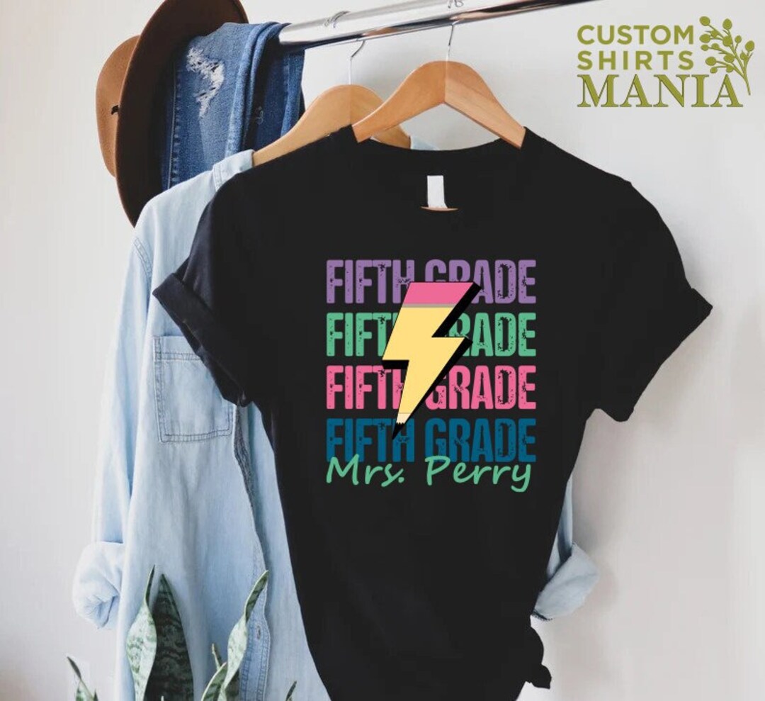 Custom Fifth Grade Teacher T-shirt, 5th Grade Shirt, Back to School ...