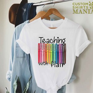 Teaching With Flair Shirt,funny Teacher Shirt,gift for Teacher,flair ...