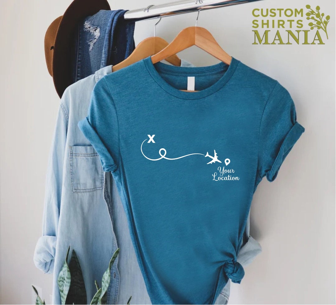 Custom Travel T-shirt, Custom Route Destination Shirt, Travel Lover ...