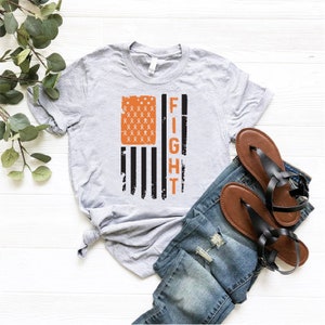 Leukemia Cancer Flag Shirt,leukemia Fight Tee,independence Day Shirt ...