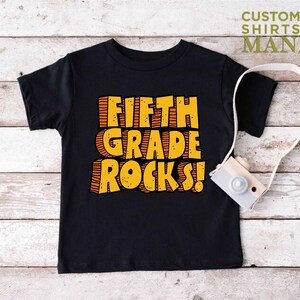 5th Grade Rocks T-shirt, 5th Grade Teacher Shirt, Fifth Grade Shirt ...
