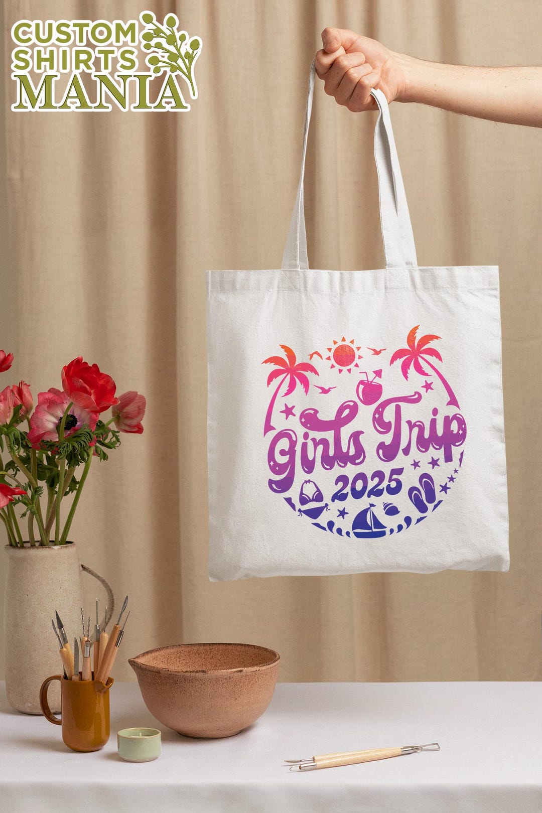 Girls Trip Tote Bags, Girls Trip 2025 Tote Bags, Girls Vacation Gift ...