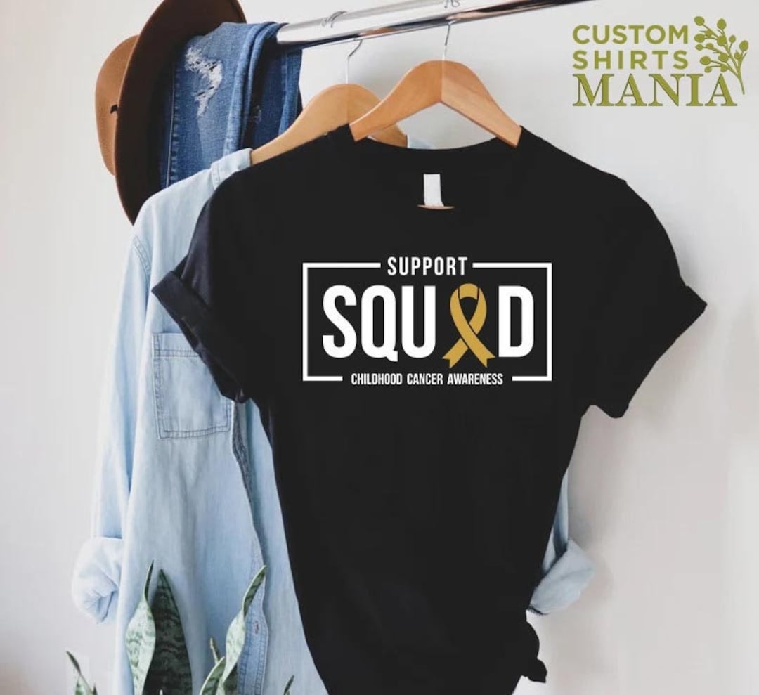 Support Squad Childhood Cancer T-shirt, Kids Cancer Gift, Child Cancer ...