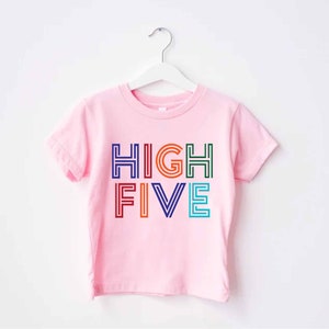 High Five Shirt,fifth Birthday Shirt, Kids Birthday Shirt,5th Birthday ...