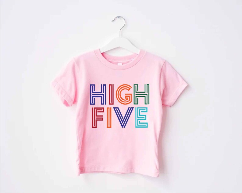High Five Shirt,fifth Birthday Shirt, Kids Birthday Shirt,5th Birthday ...